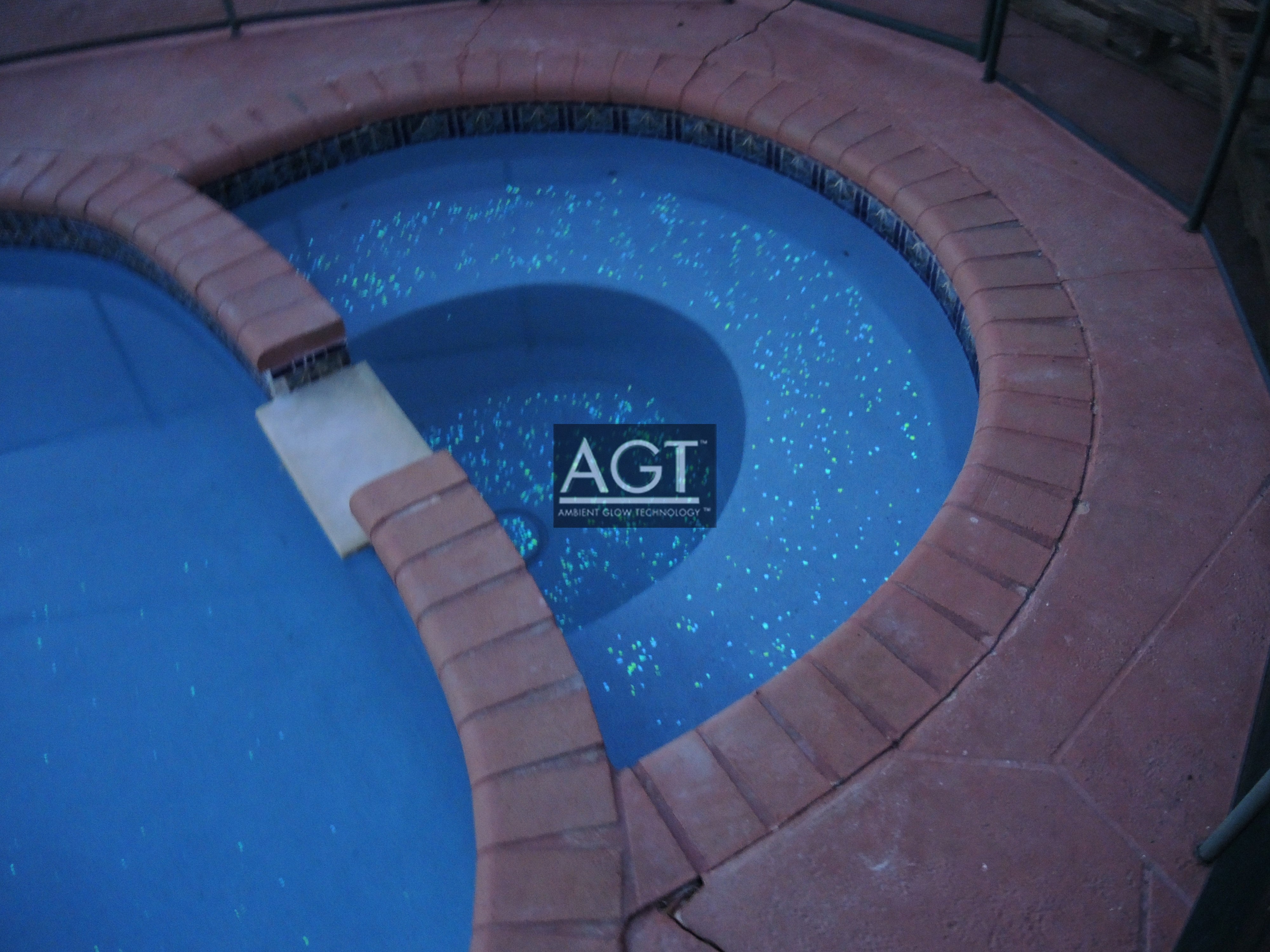 Glowing Pool Spa Made With Concrete and Glow Stones | Ambient Glow ...